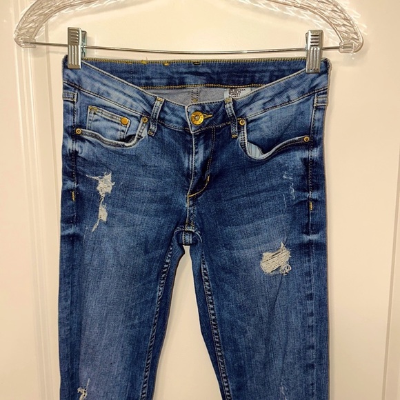 H&M | Jeans | Hm Skinny Super Low Waist Ripped Jeans Nwot | Poshmark